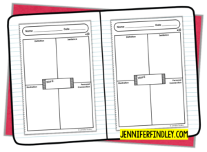 Free Vocabulary Graphic Organizers