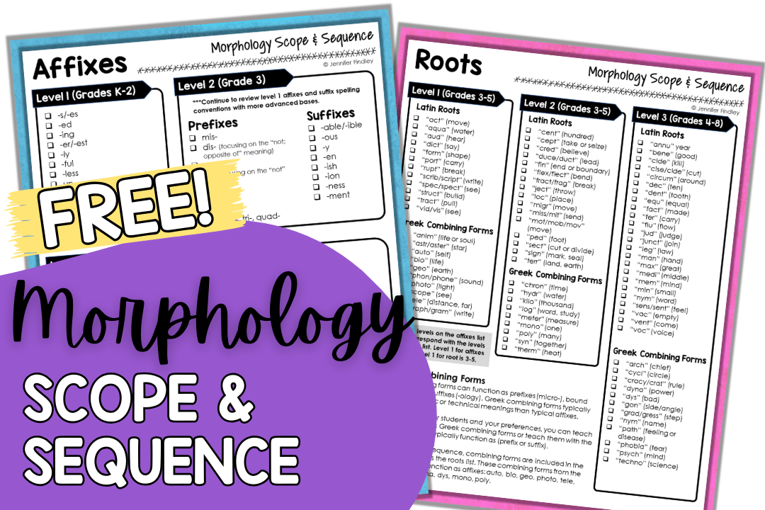 Morphology Scope and Sequence Morphology Scope and Sequence