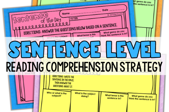 Reading Comprehension Strategy - Sentence Comprehension with 4th-5th ...