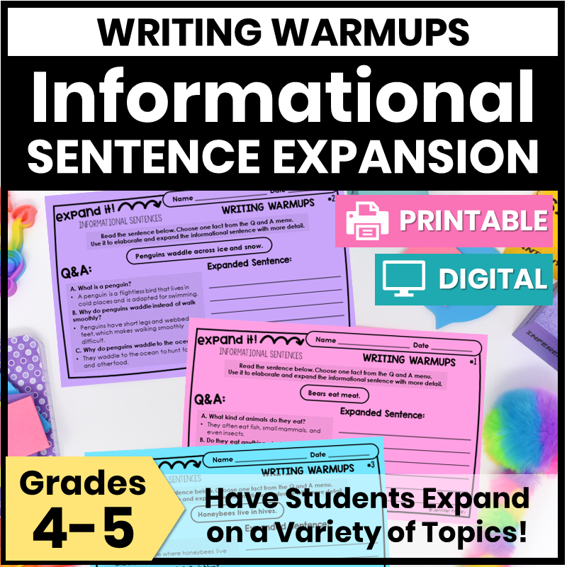 Teach Students to Expand Sentences in Informational Writing